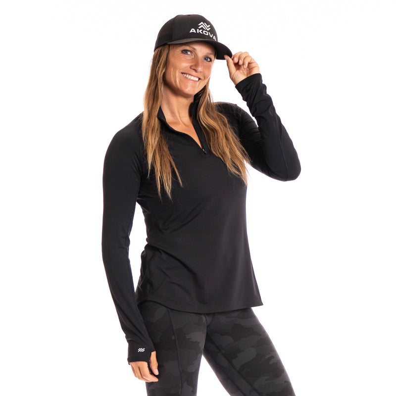 AKOVA Womens UPF 50+ Longsleeve 1/4 Zip