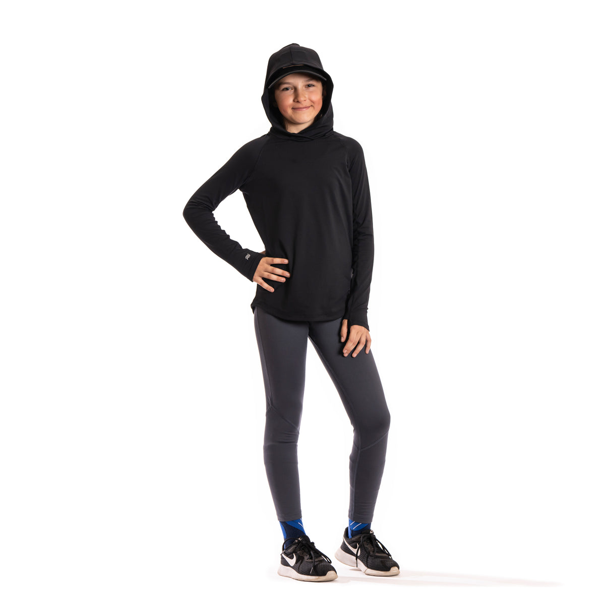 AKOVA Kids LS1 Hoodie | UPF 50+ | Sun-protective Technical Shirt