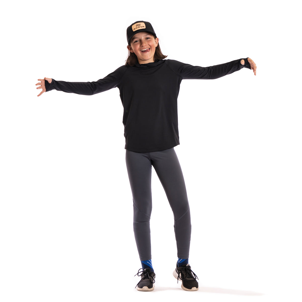 AKOVA Kids LS1 Hoodie | UPF 50+ | Sun-protective Technical Shirt