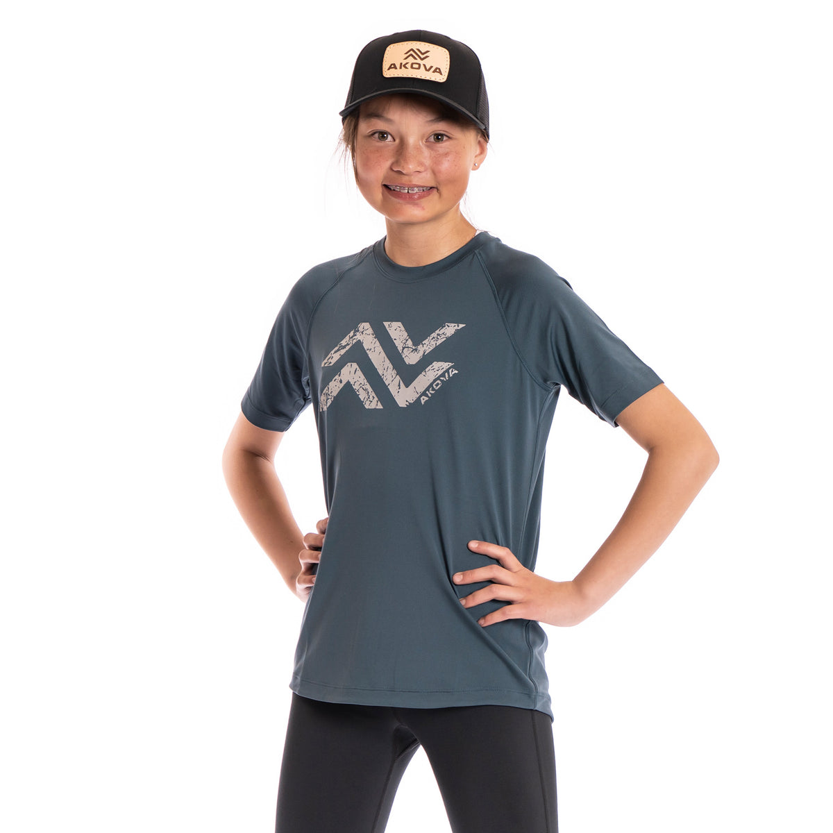AKOVA Kids' SS3 Crew | UPF 50+ Short Sleeve | Sun-protective T-shirt