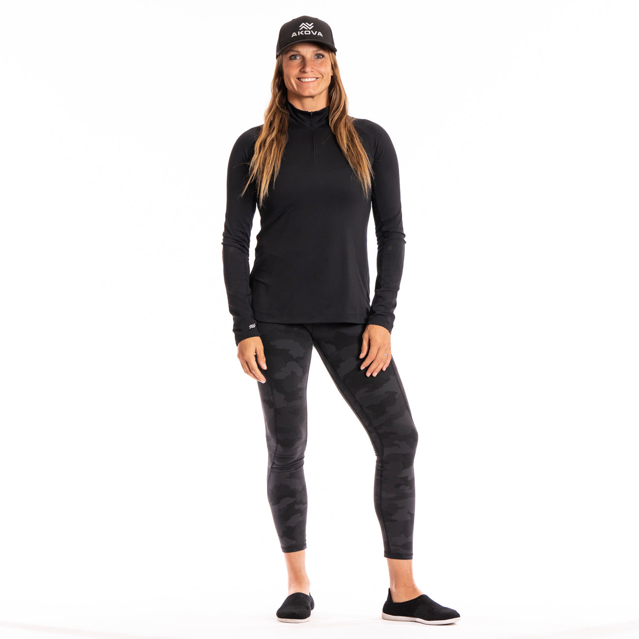 AKOVA Womens LS 1/4-Zip | UPF 50+ | Longsleeve Technical Top